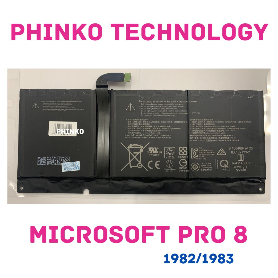 DYNC01 4410mAh Battery for Microsoft Surface Pro 8 1982 1983 table