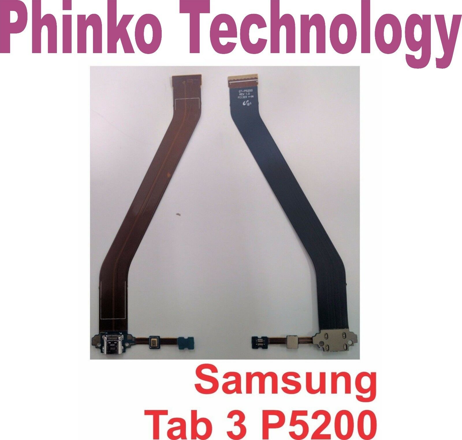 Samsung Galaxy P5200 Tab 3 10.1 Tablet USB Charging Port Dock Flex Cab