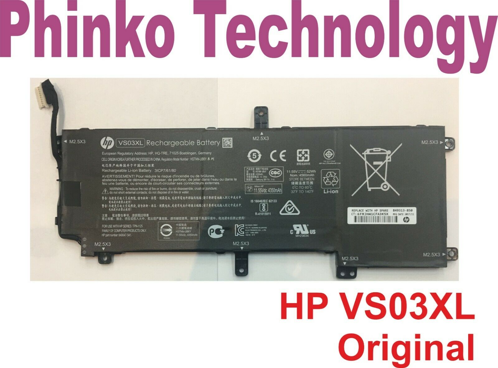 NEW Original Battery for HP Envy 15-AS 15-AS001NG 15-AS024TU VS03XL HS