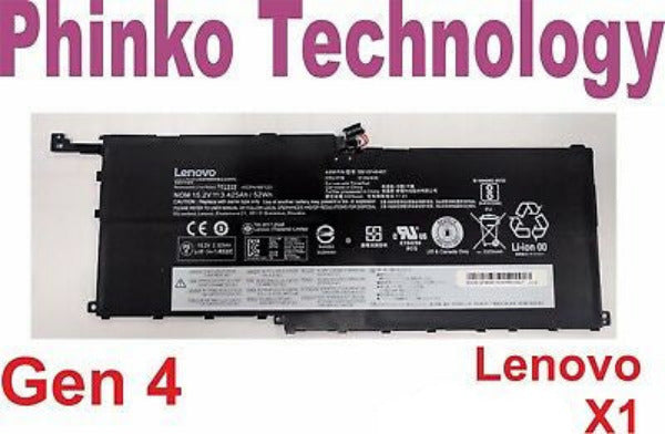 Original Battery Lenovo ThinkPad X1 Carbon Gen 4 52Wh 00HW028 SB10F464 Original Battery Lenovo ThinkPad X1 Carbon Gen 4 52Wh 00HW028 SB10F464
