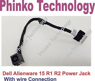DC Power Jack Socket In Cable Harness For DELL Alienware 15 R1 R2 Seri
