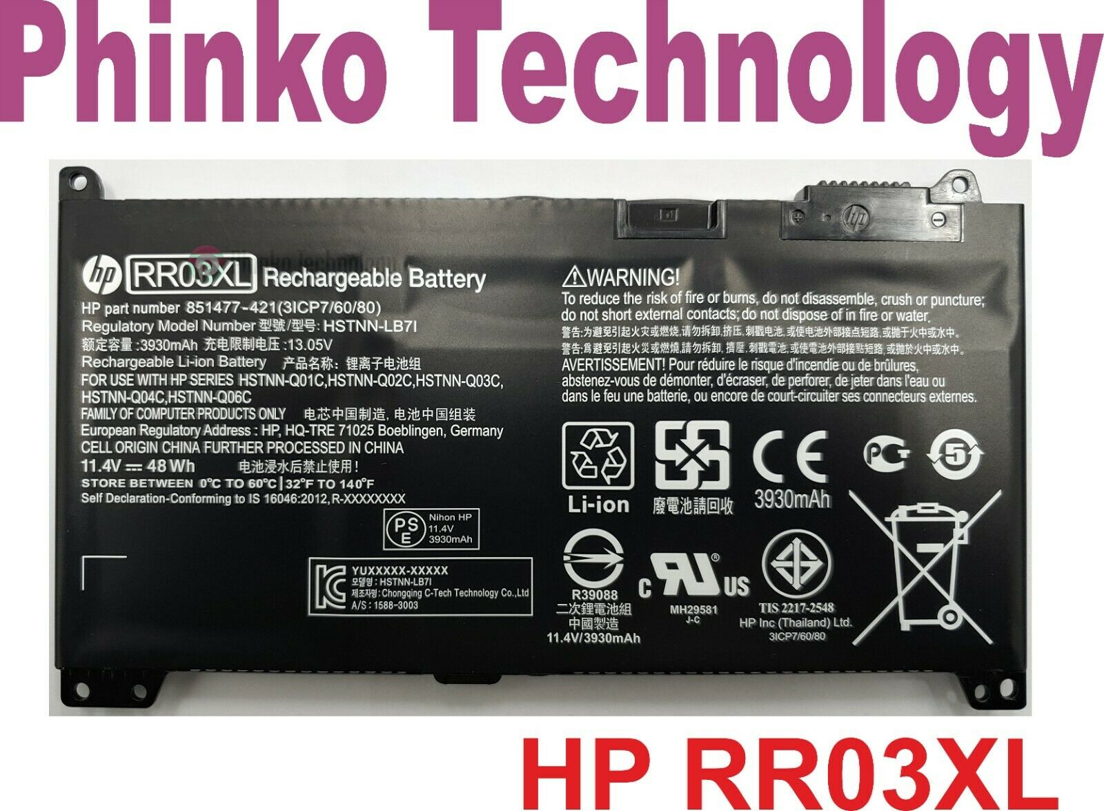 Original Battery HP ProBook 430 440 450 470 G4 G5 851477-541 851610-85